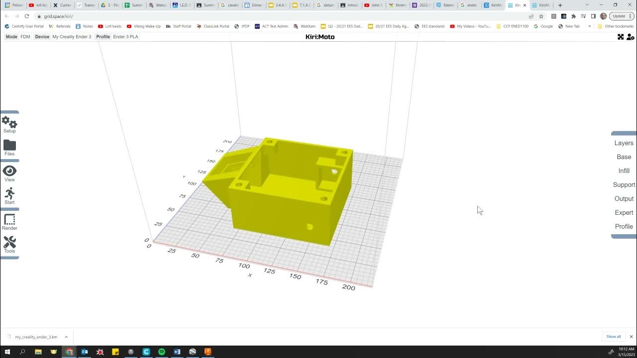Use (online) Slicing software to 3D print your .stl file and estimate ...