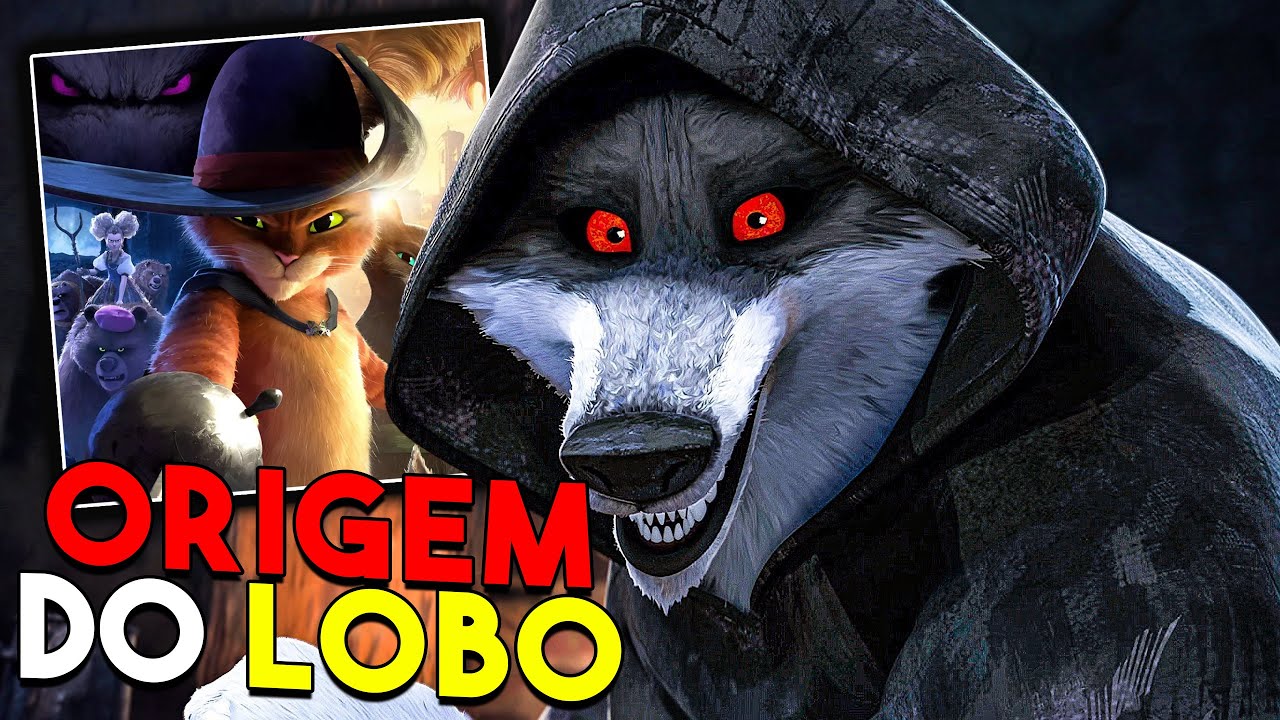 A ORIGEM DO LOBO CAÇADOR do GATO DE BOTAS 2! ( DREAMWORKS sabe fazer ...