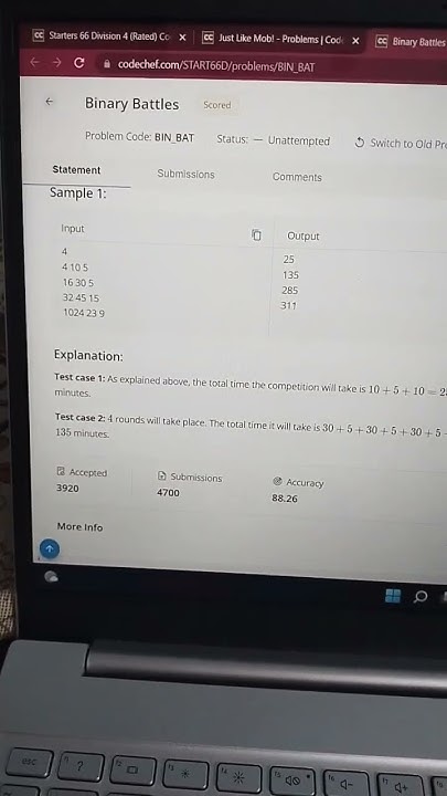 binary battles code chef solution - YouTube