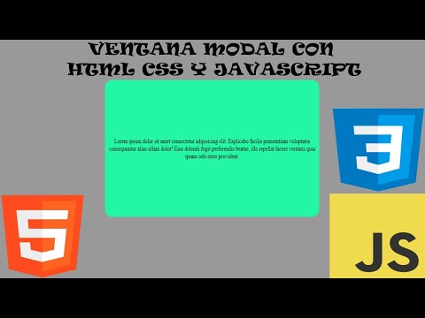 Como Realizar una Ventana MODAL Usando HTML & CSS & JAVASCRIPT - YouTube