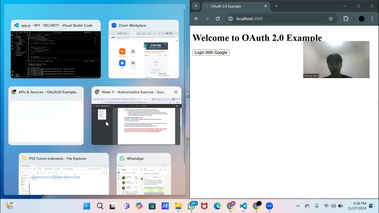 Video Demo App Google OAuth 2.0 - Marvel Hans - YouTube