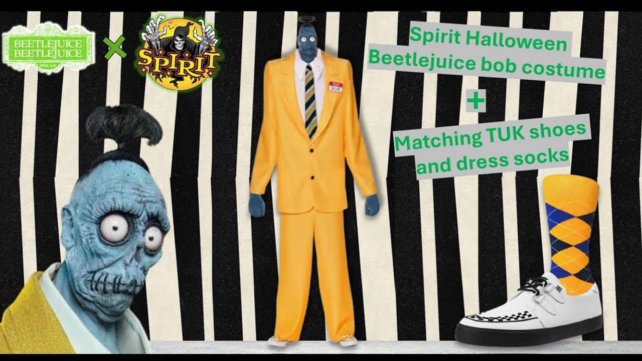 spirit Halloween Beetlejuice Beetlejuice bob costume review - YouTube