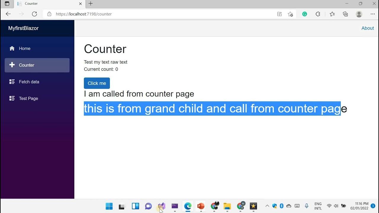 Blazor Cascading parameter and Cascading value in tamil - YouTube