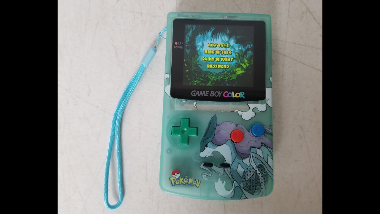 Gameboy color con pantalla ips funny playing y carcasa pokemon - YouTube
