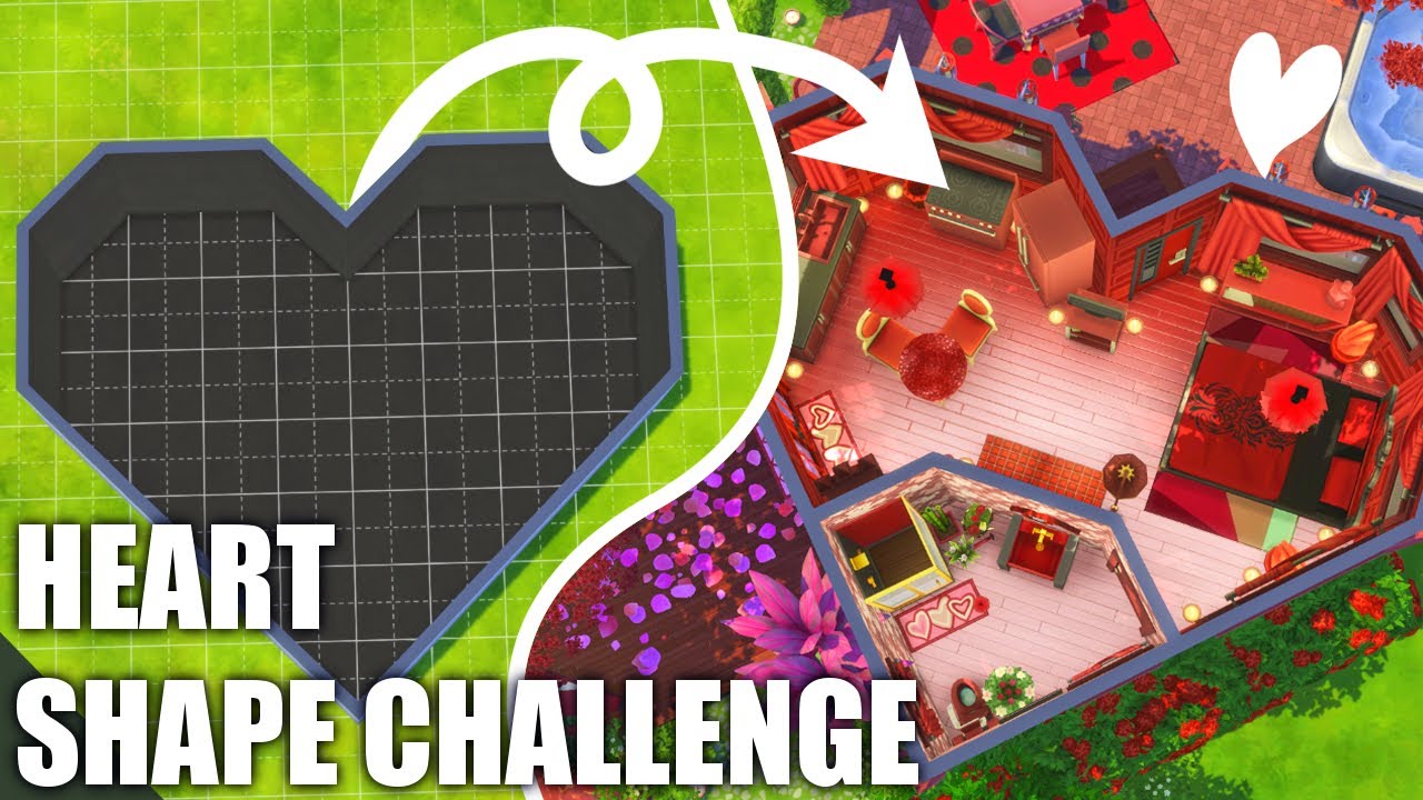HEART SHAPE BUILD CHALLENGE || The Sims 4 - YouTube