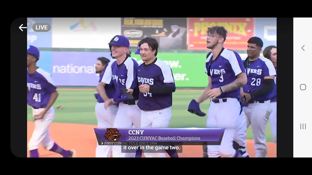 2023 CUNYAC Baseball championship game- CCNY game ending double play ...