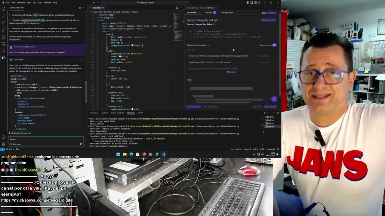 APRENDE A PROGRAMAR CON LA IA DE CODIUM Y VSCODE FÁCIL FÁCIL SENCILLO SENCILLO #competencia ...