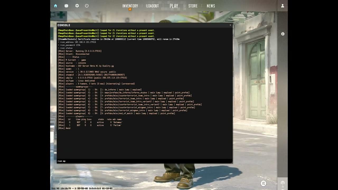 Enviando comandos para server de CS2 usando console / Sending RCON commands to CS2 Server - YouTube