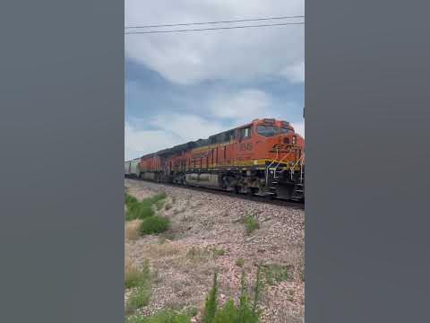 3 BNSF ES44s lead a East Bound Grain Waverly NE - YouTube
