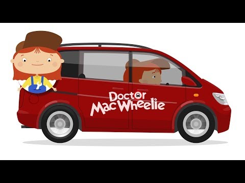 Cartoni per bambini. La Dottoressa McWheelie ha riparato una macchina