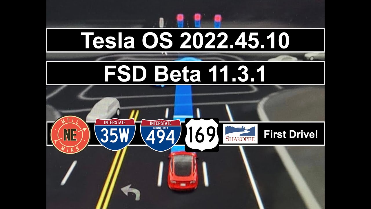 Tesla - FSD Beta 11.3.1 - First Drive In Minnesota! - YouTube