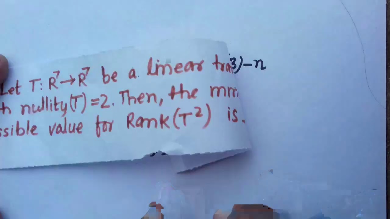 IIT JAM 2020 MATH Q.No.59 Matrix (Rank,Nullity & that of product of ...