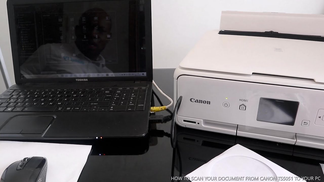 HOW TO SCAN YOUR DOCUMENT FROM CANON TS5051 TO YOUR PC - YouTube