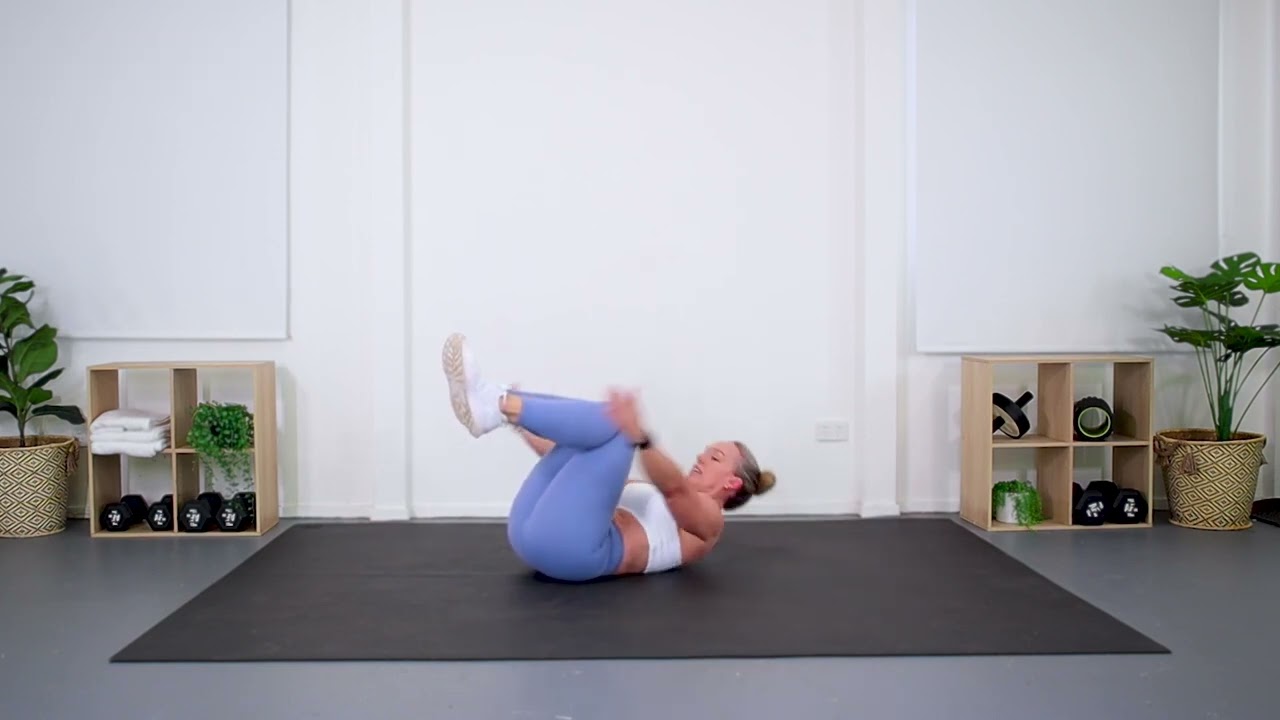 Ankle Tap Crunch - YouTube