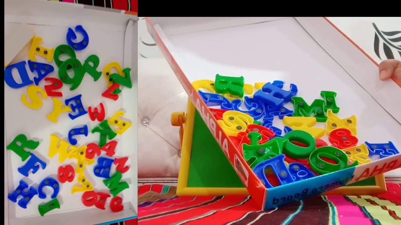 KIDS EDUCATIONAL TOY REVIEW | MAGNETIC LETTERS AND NUMBERS | 2in1 MAGIC ...