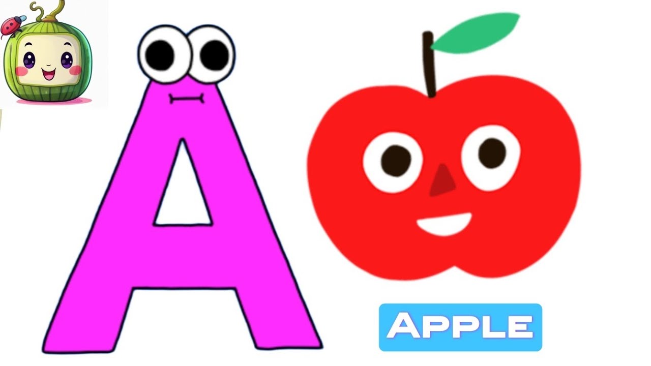 Learn A to Z | Apple 🍎 Ball ⚽ | Kids Learning 🎶 A for 🍏 Apple, B for 🏀 ...