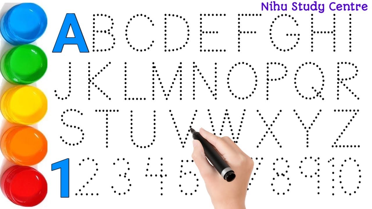 Alphabet writing along the dotted lines for toddlers & kids | ABCD ...