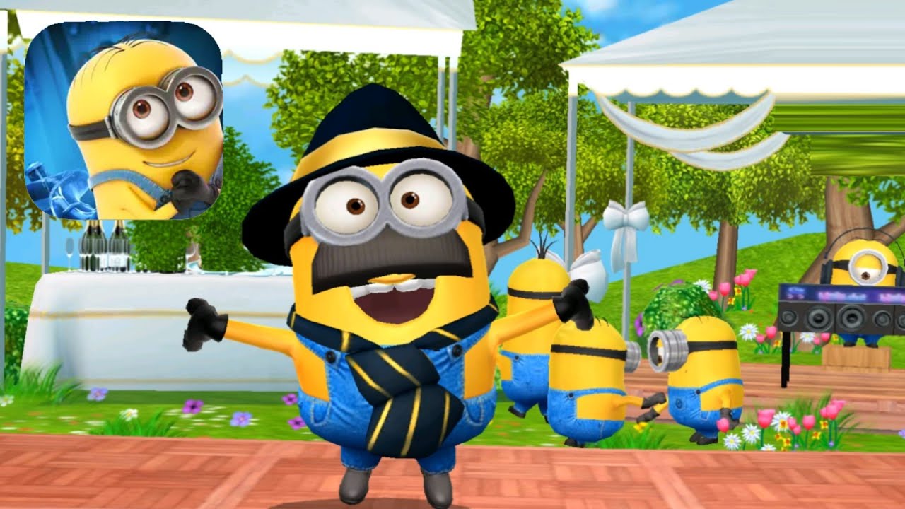 Minion rush Dad manion slide under obstacles challenge Minion Park ...
