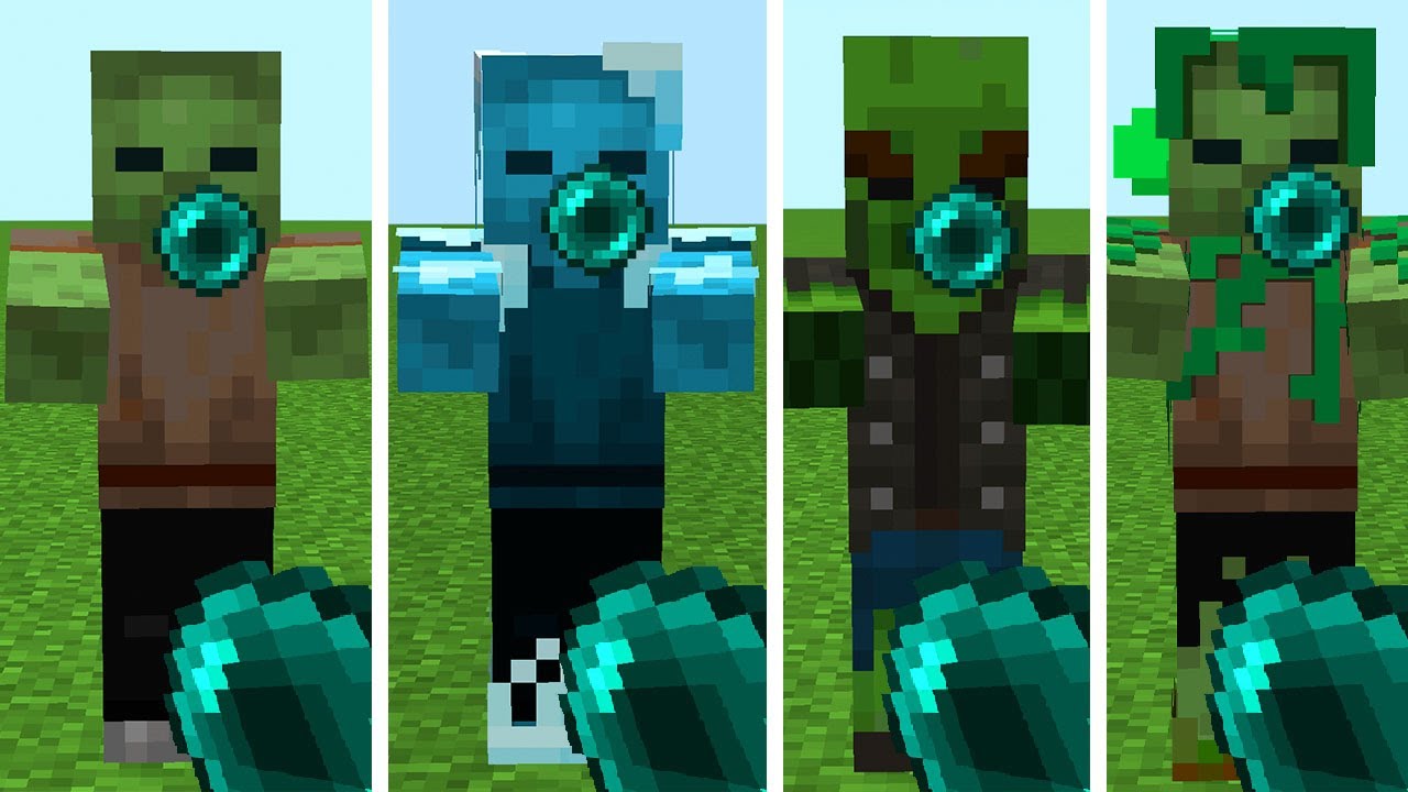 What's inside different zombies in minecraft? - YouTube
