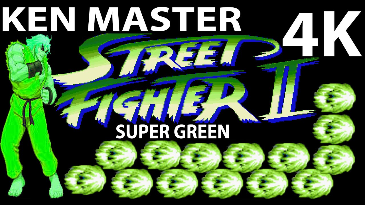 Ken Masters Power in Street Fighter 2 - Super Green Arcade Hard Mode 4K ...