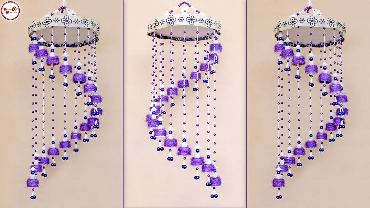 Amazing !! Plastic Caps Jhumar Making || Beat Out of Waste Craft Idea ...