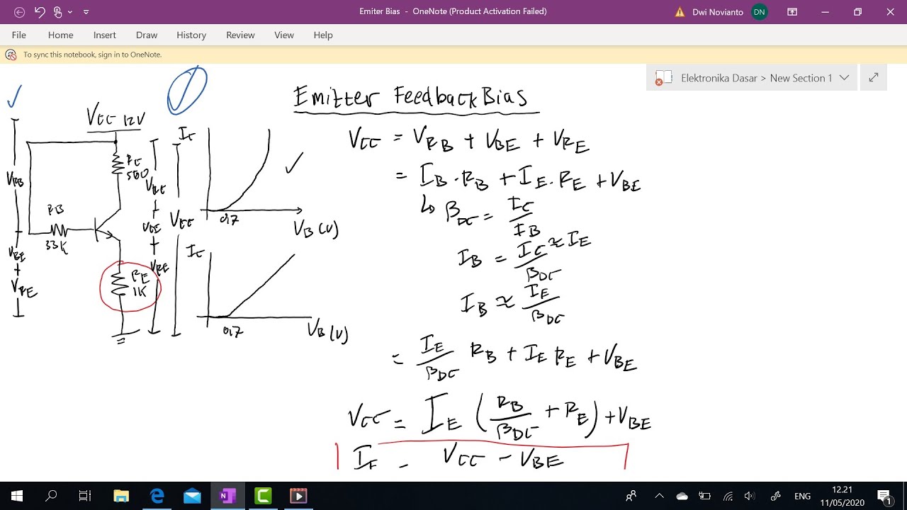 Emitter Feedback Bias dan Pengaruh Beta DC - Elektronika Dasar #36 ...