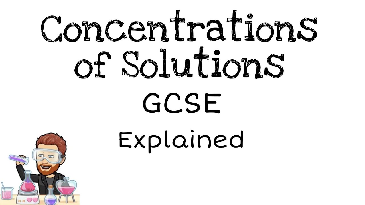 Concentrations of Solutions | GCSE Chemistry - YouTube