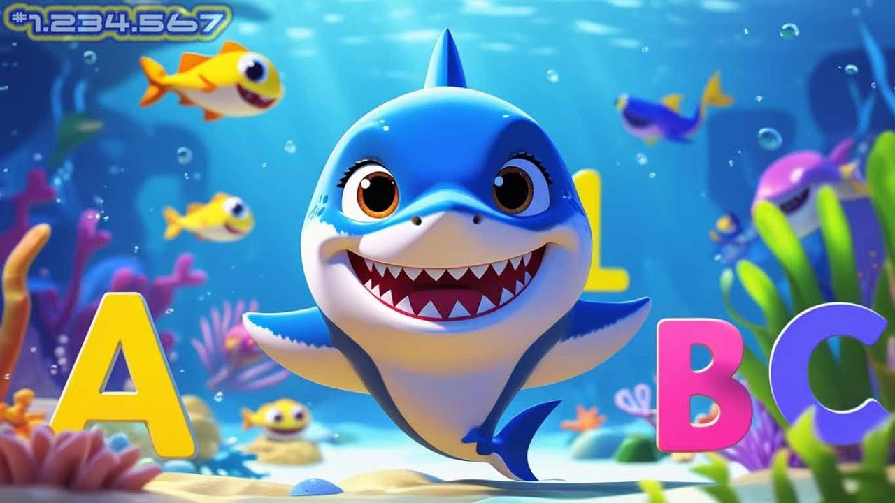 Baby Shark Learns Alphabet ABC | ABCD Song | Nursery Rhymes | Phonics ...