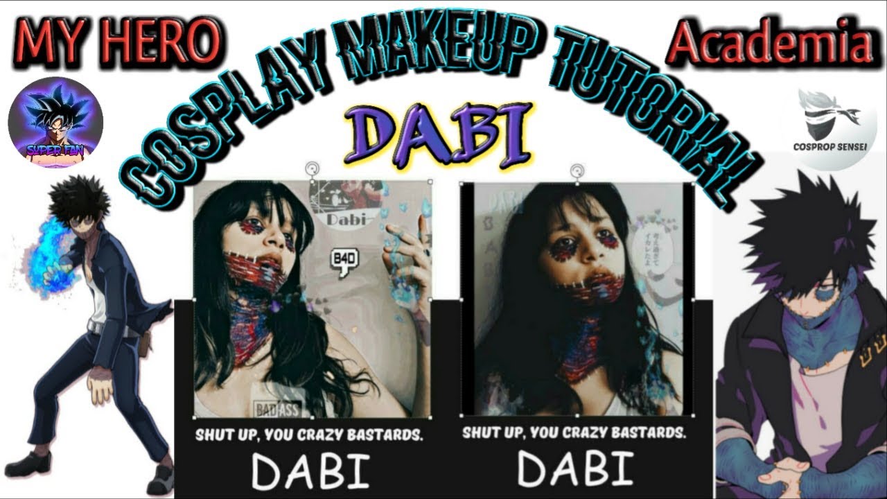 Makeup tutorial Dabi My Hero Academia || Very easy to do at home! - YouTube