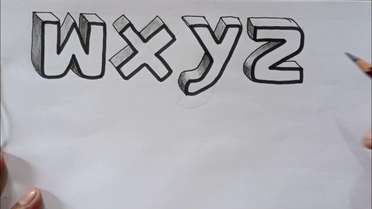 How to Draw 3D Letter | 3D Drawing | Small Letter Writing | Prakash ...