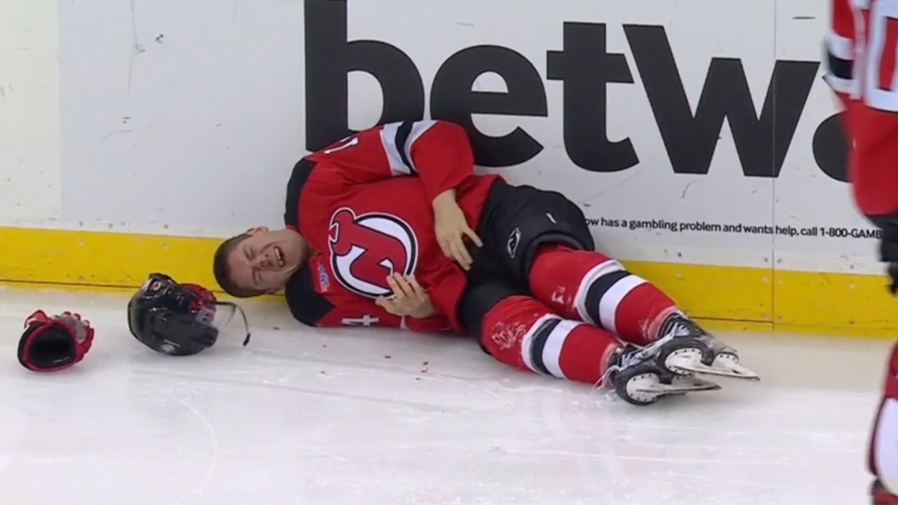 Matt Rempe Match Penalty Against Nathan Bastian - YouTube