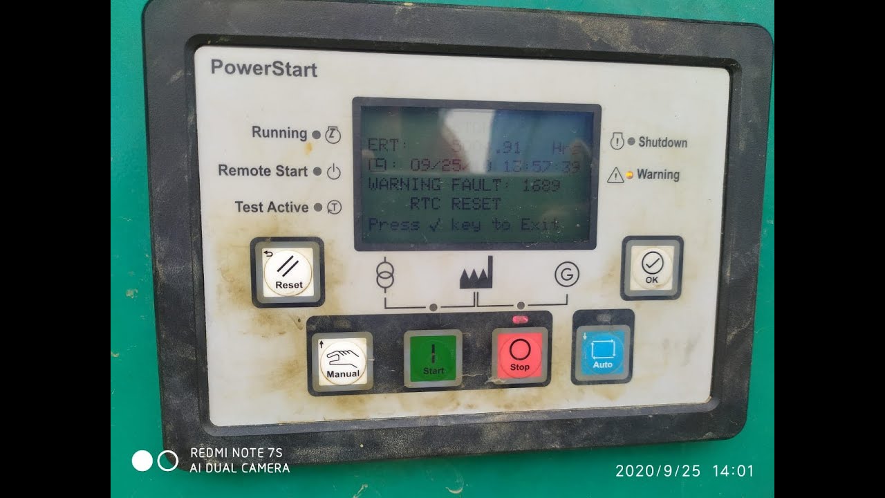 HOW TO SET TIME IN CUMMINS DG CANTROLLER FAULT CODE WARNING 1689 टाइम ...