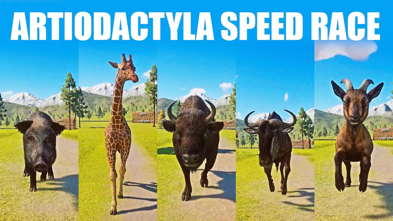 Artiodactyla Animals Speed Races in Planet Zoo included Wisent, Wild ...