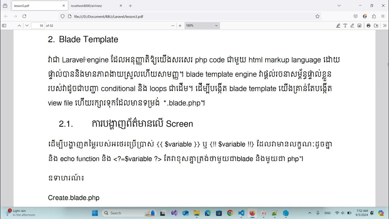 C101-Laravel framework-View and Blade template-05-09-2024-Part I - YouTube