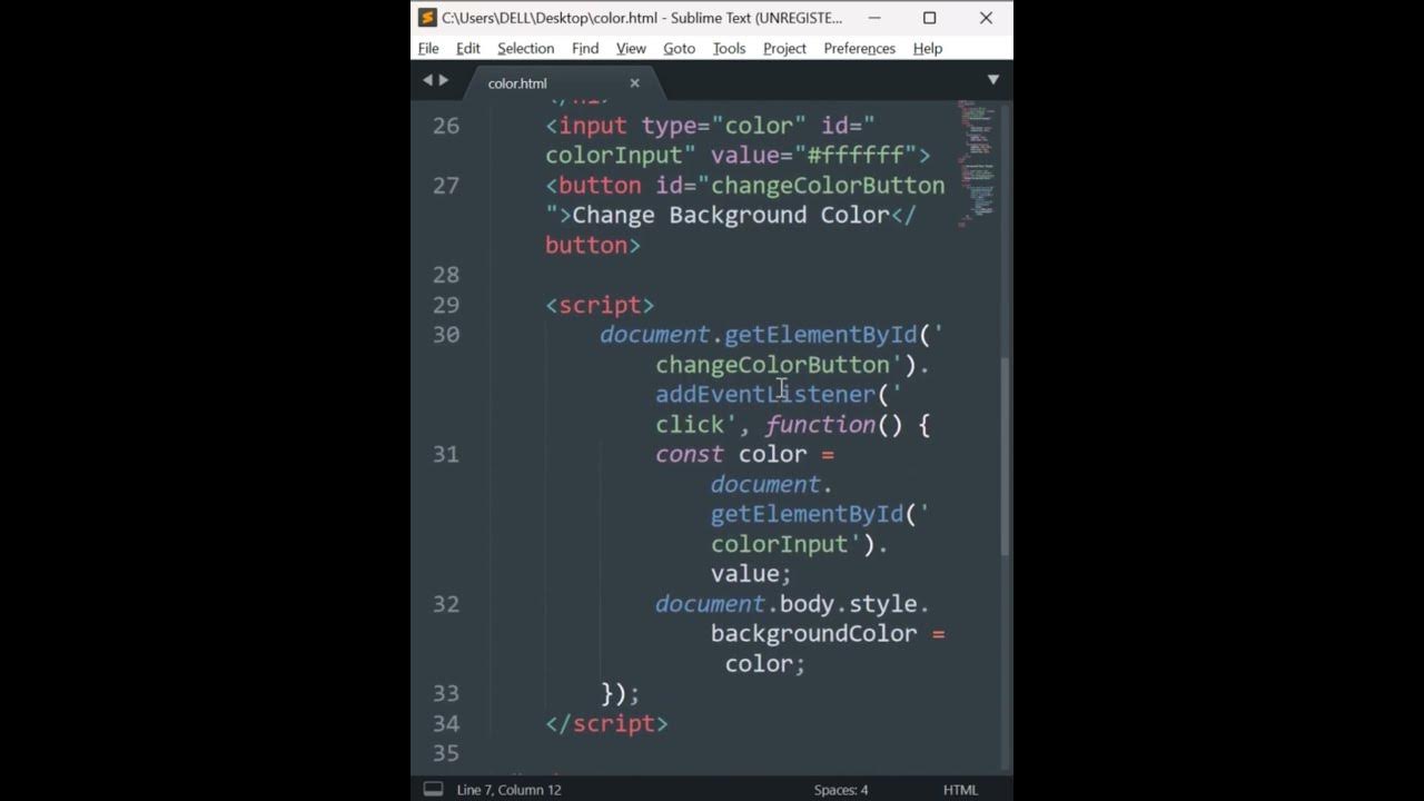 Learn How to create a background color changer using JavaScript - YouTube