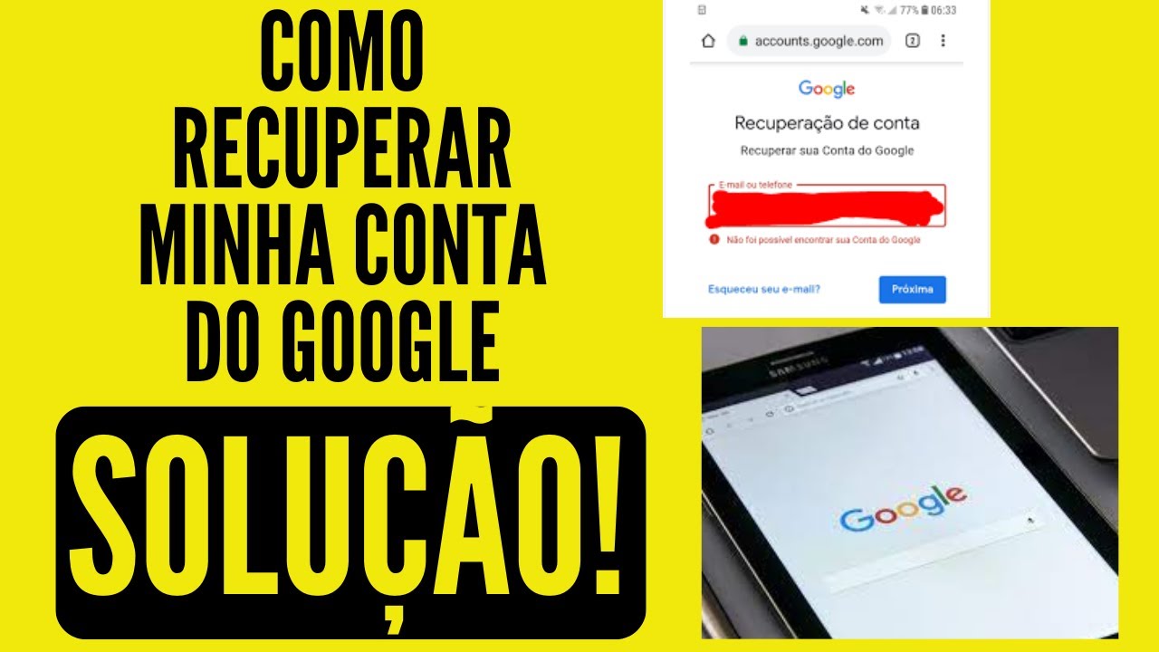 como recuperar minha conta do google - como conseguir acessar minha ...