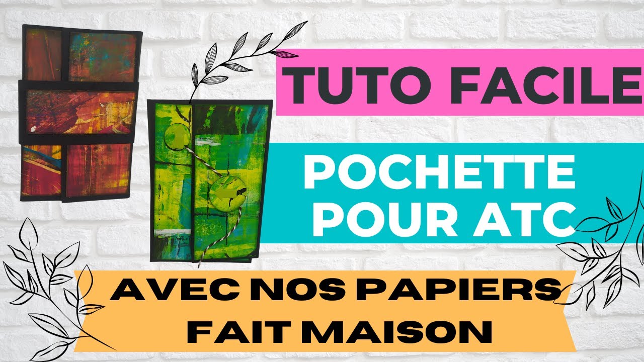 comment réaliser une pochette facile pour ATC avec nos papiers fait maison - YouTube