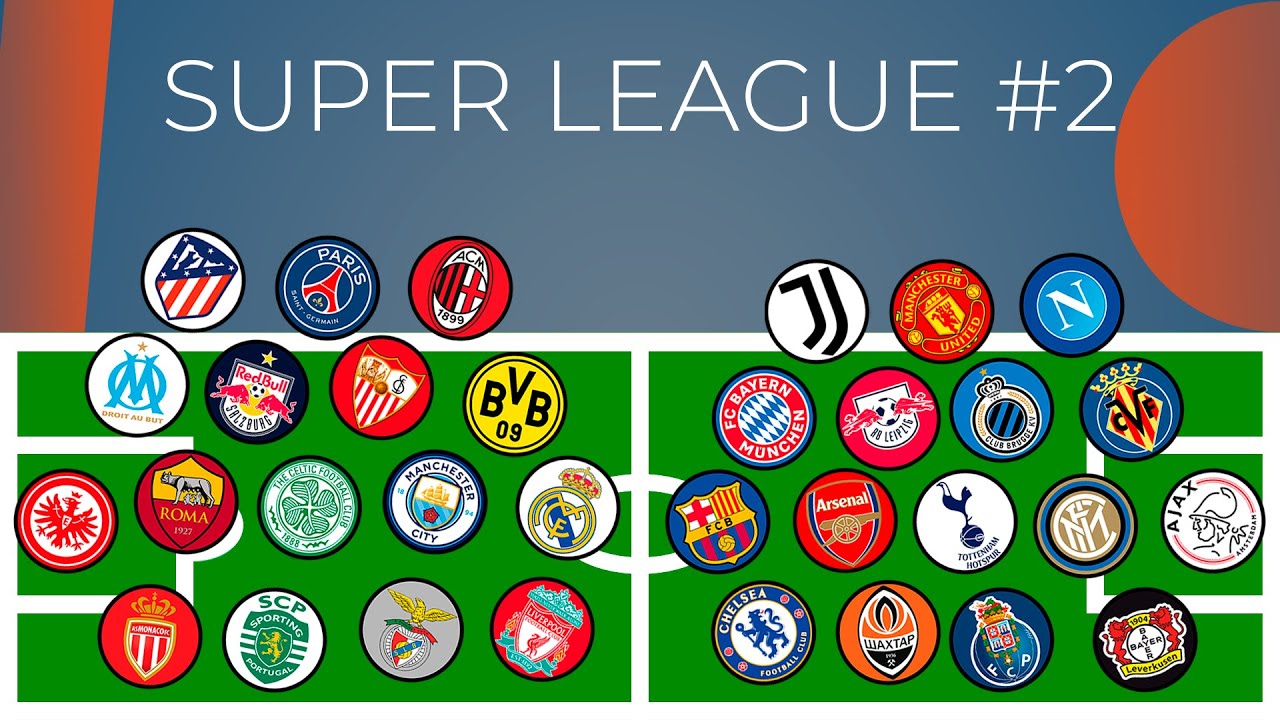 Football Clubs Marble Race | UEFA Super League Play Off - YouTube