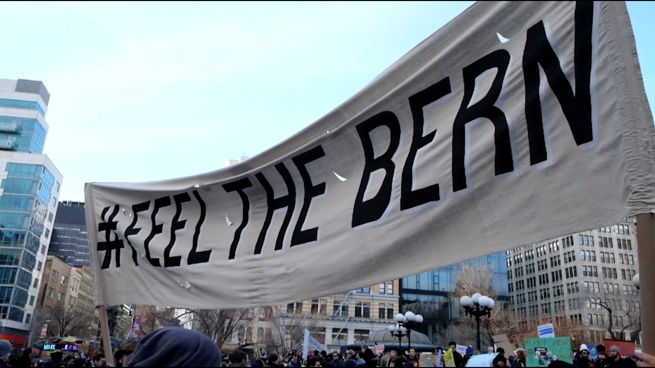 We Walked into a Bernie Sanders Parade - YouTube