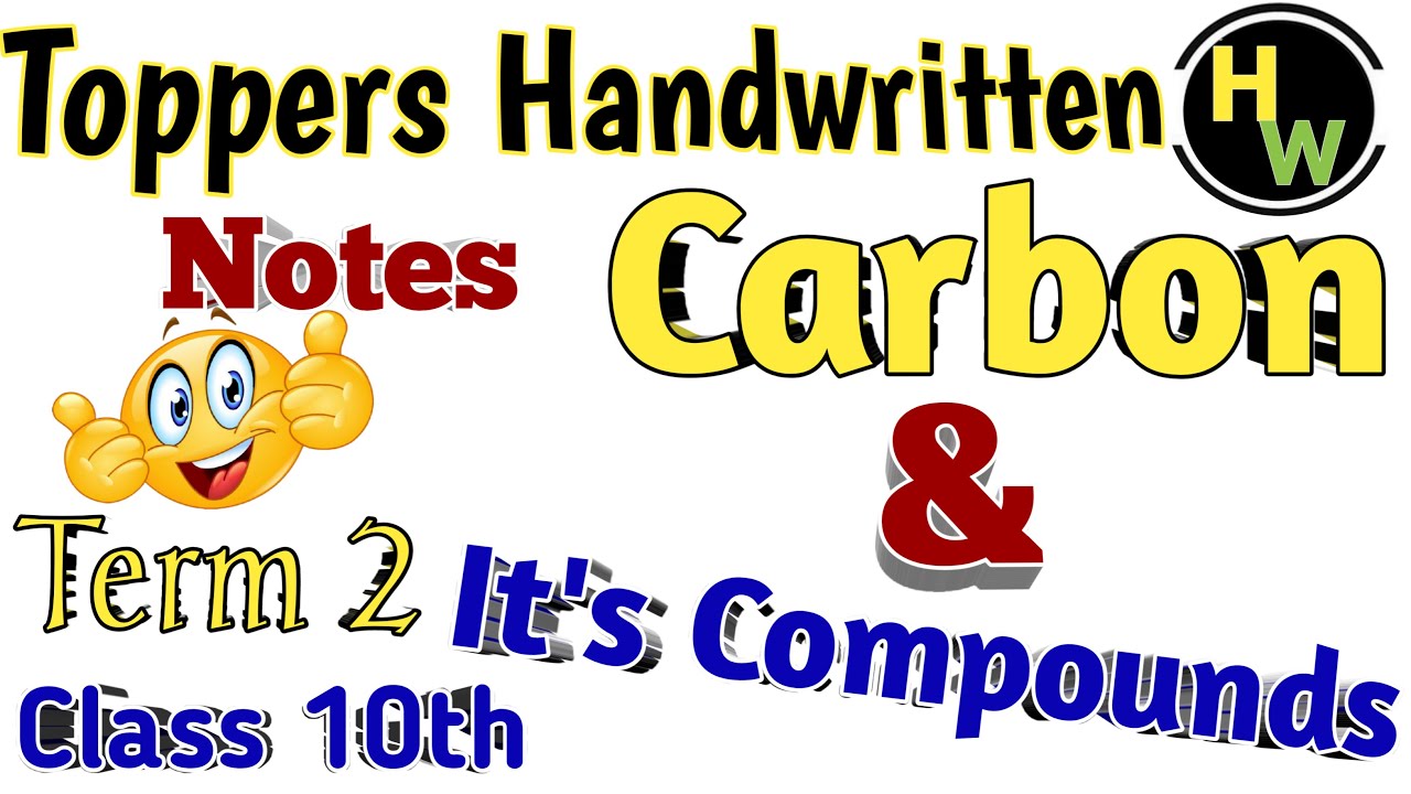 carbon and its compounds class 10 handwritten notes free in pdf || Term ...