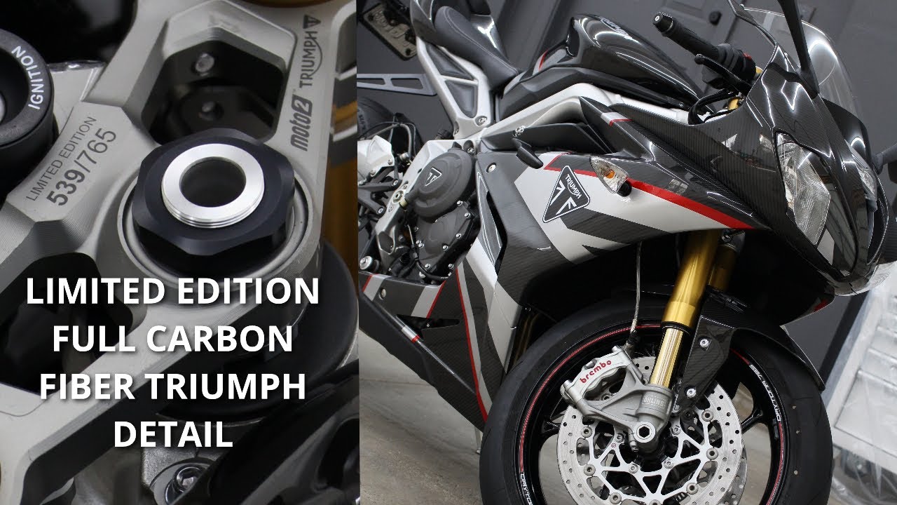 Detailing a FULL Carbon Fiber Triumph Moto 2 - YouTube