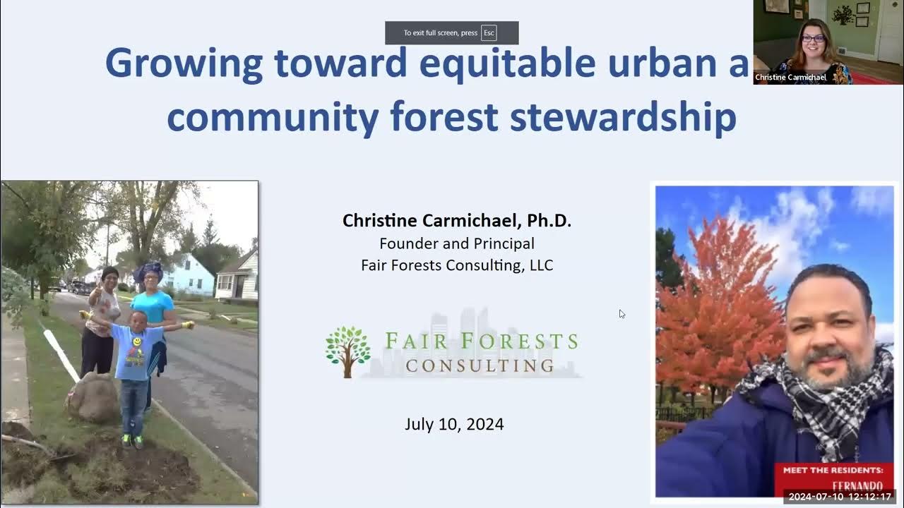 July 2024 | Growing towards equitable urban forest stewardship - YouTube