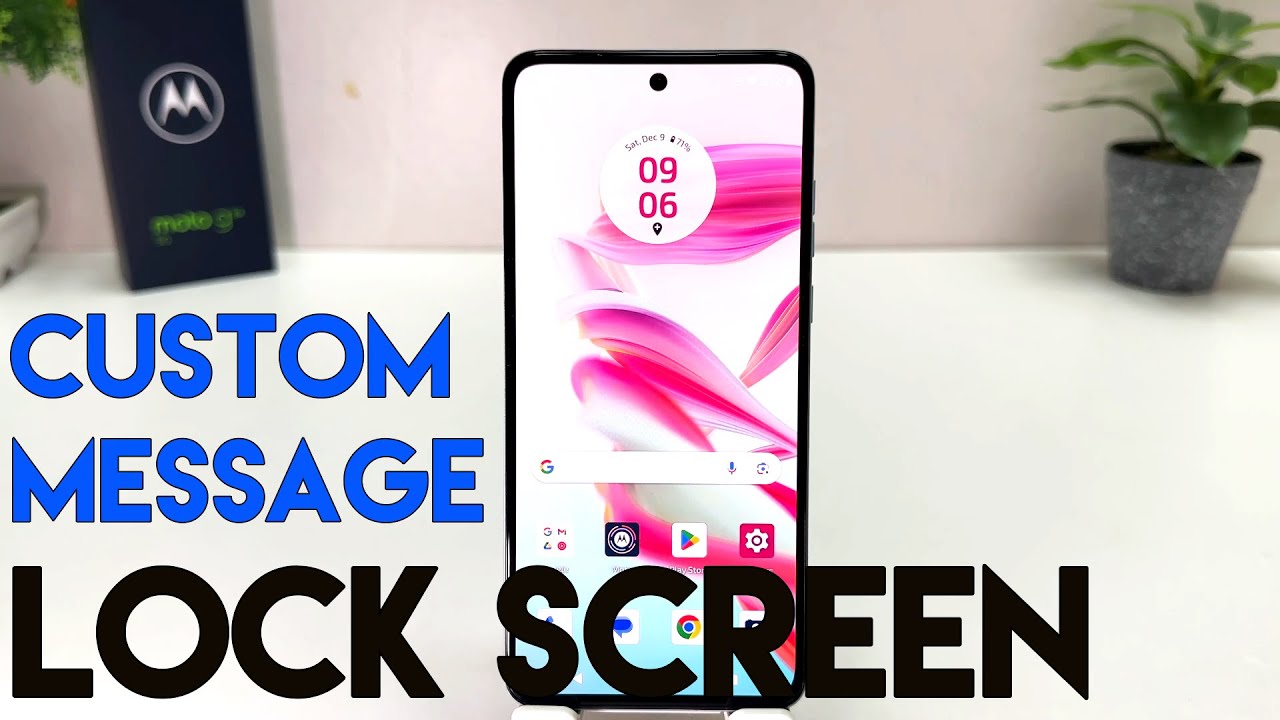 Motorola Moto G84: How to Set a Custom Message on the Lock Screen - YouTube
