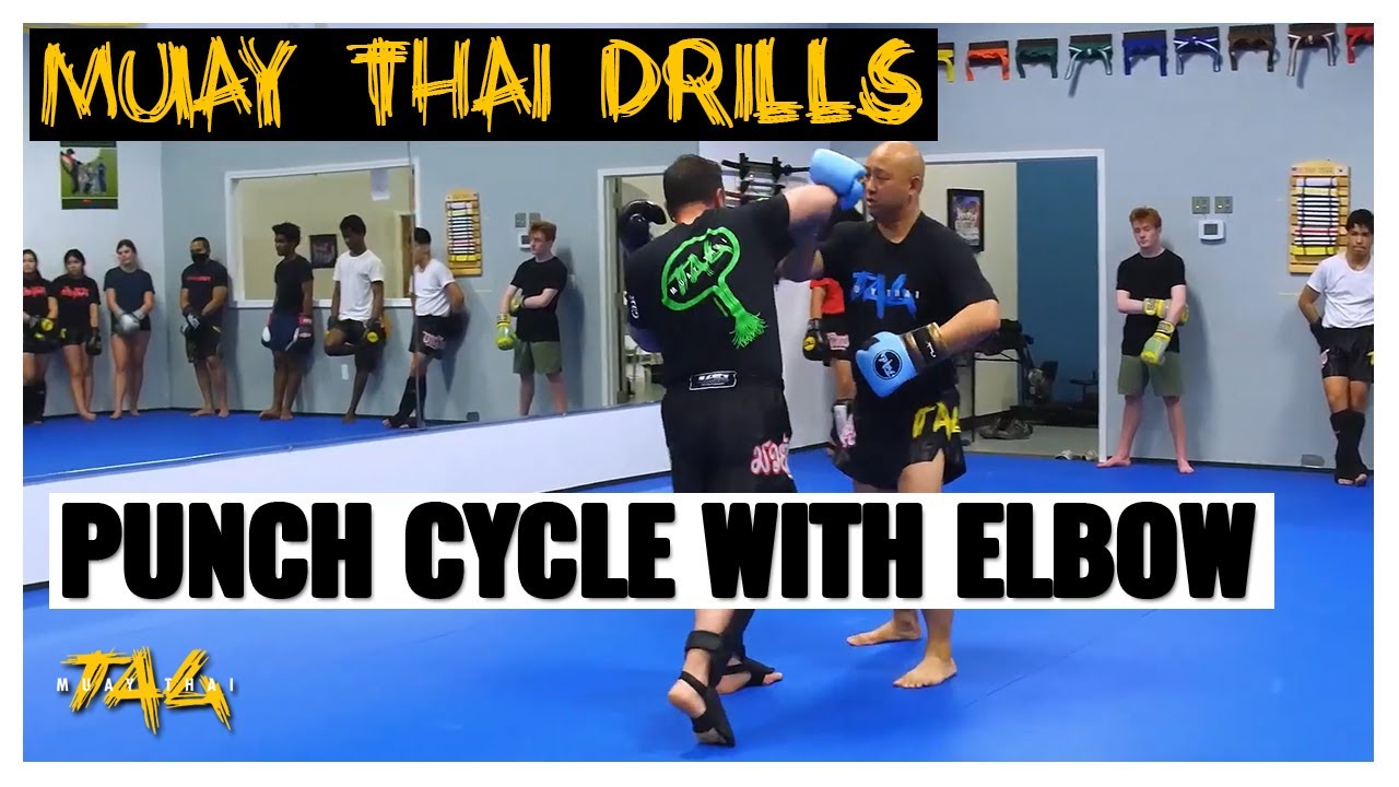 MUAY THAI Drill: Punch Cycle with Elbow - YouTube