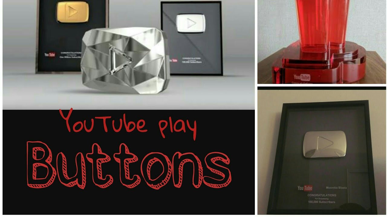 YouTube play buttons ## All of them || What YouTube give Youtubers ...