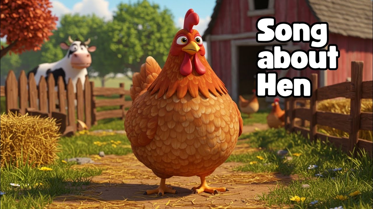 Cluck Cluck Hen | Farm Animal Song for Kids | Learn About Hens with Fun ...