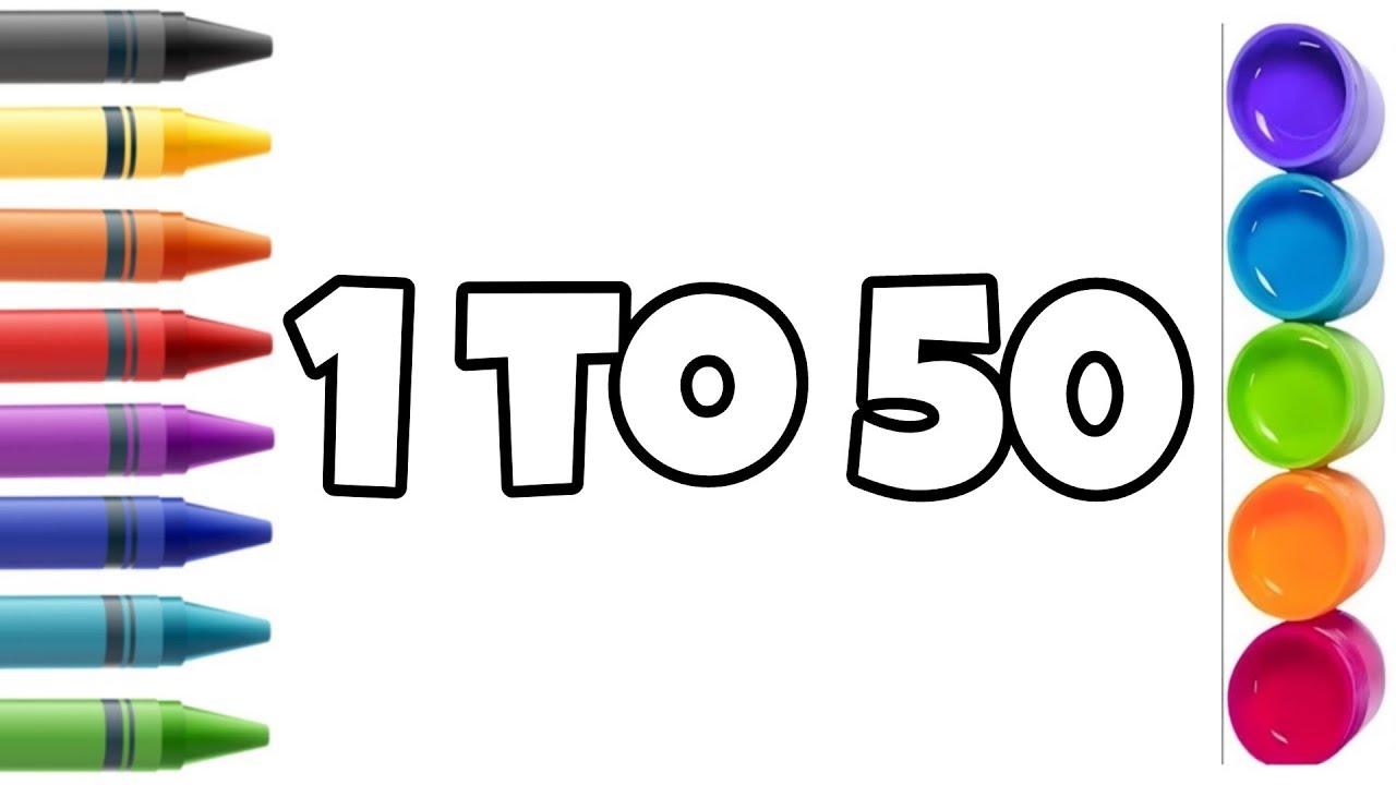 writing numbers with counting 1 to 50 - YouTube