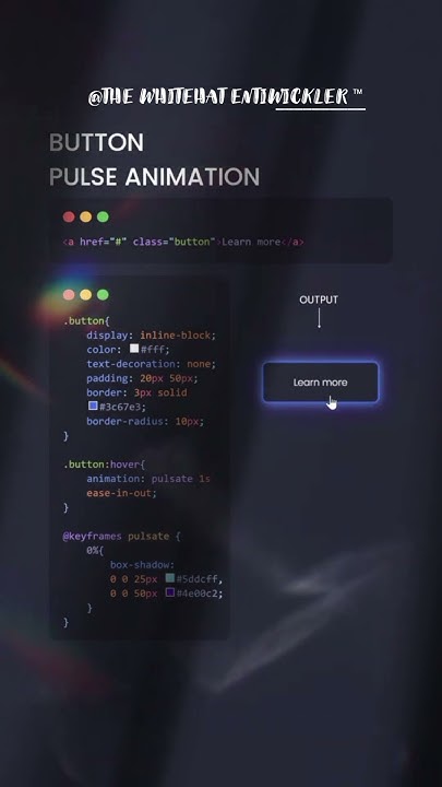 Button pulse animation | Button Hover animation#shots #viral # ...