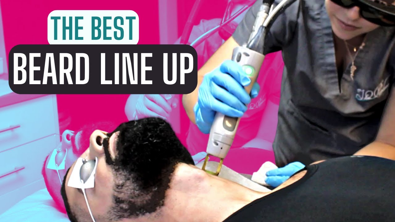 ASMR MEN'S FACE AND NECK LASER | BEARD LINE UP | CLEAN BEARD SHAPE UP - YouTube