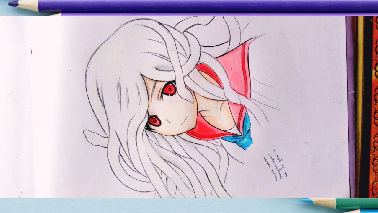 Drawing Sengoku Nadeko In My Style - YouTube